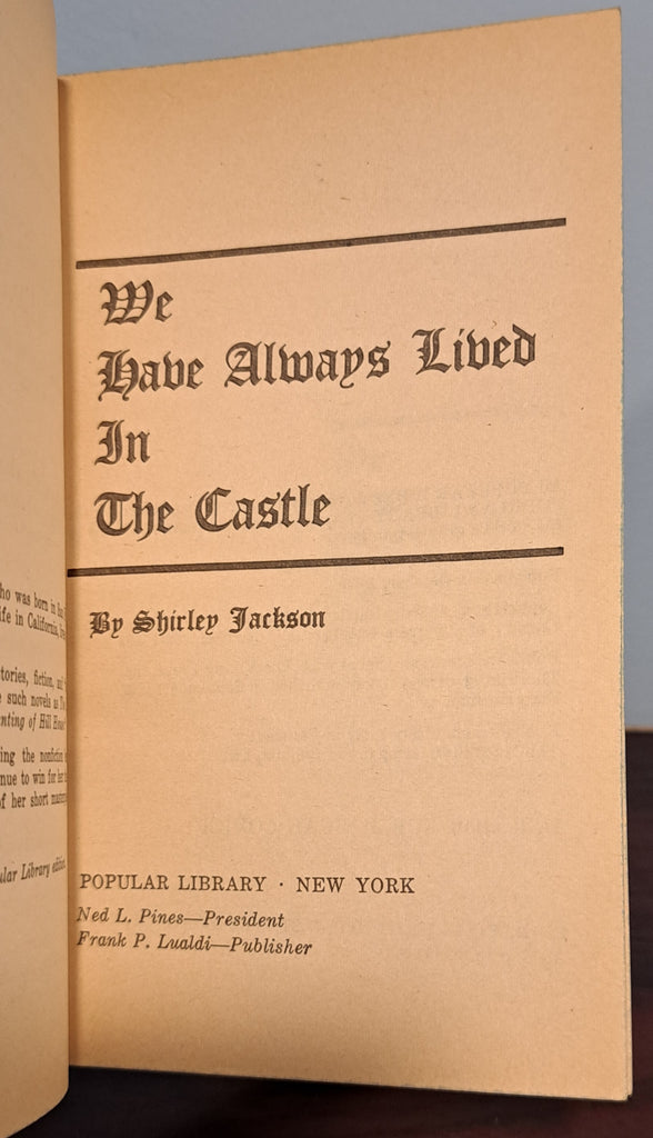 We Have Always Lived In The Castle – Juniper Books Inc